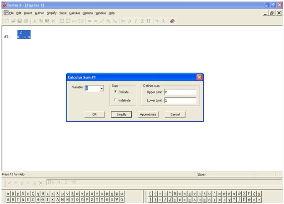 Curro Web -Tutorial Derive 6 - Sumatorios y productorios